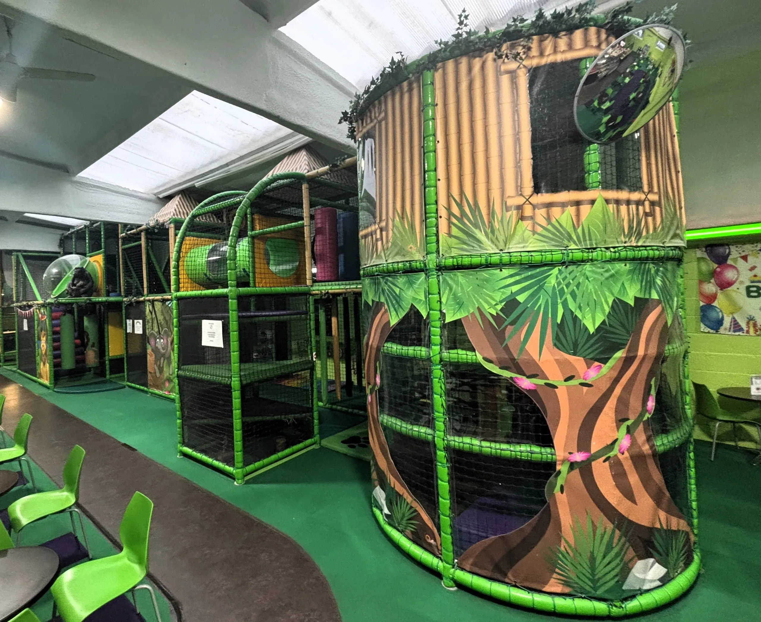 Large Jungle-Themed Soft Play Centre Playframe, Toddler Area, Baby Area ...